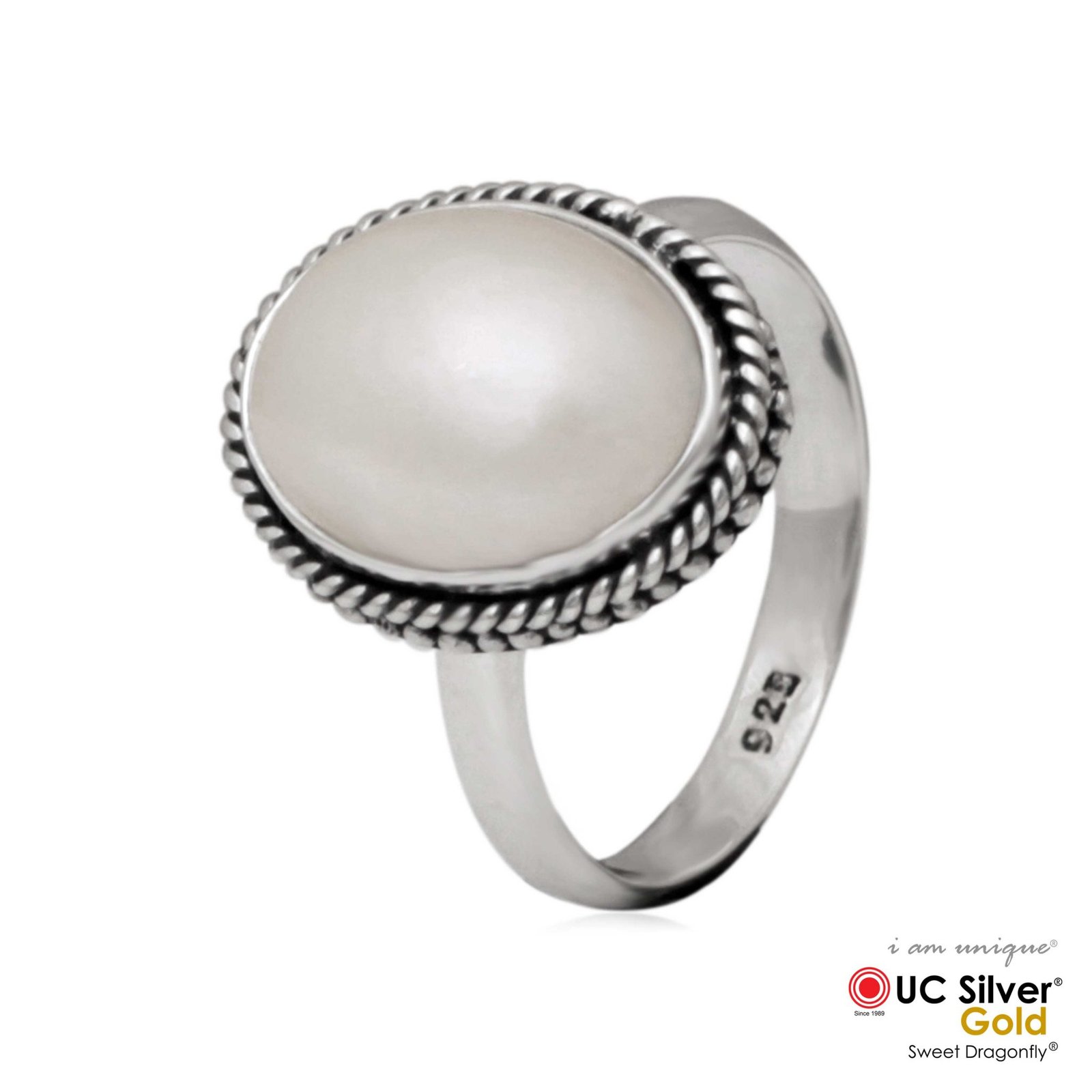 Two Tone Ring - S 252 A TT - UC Silver & Gold Bali